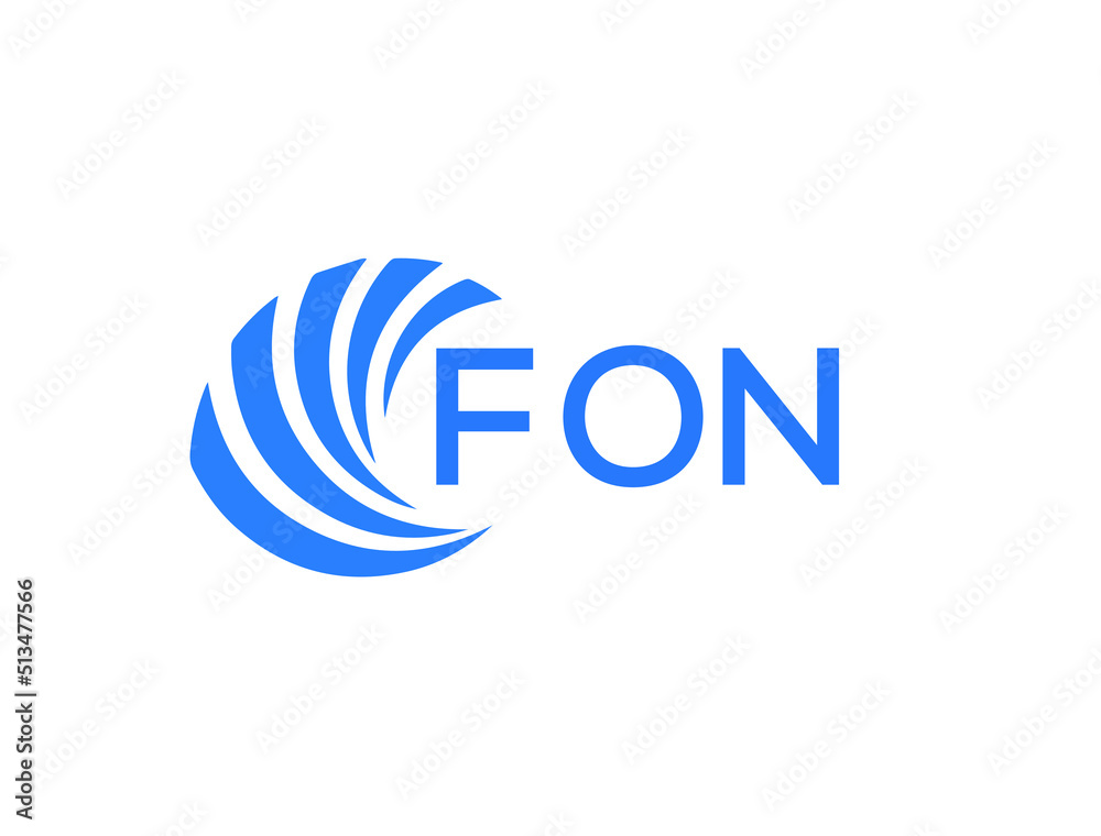 FON Flat accounting logo design on white background. FON creative ...