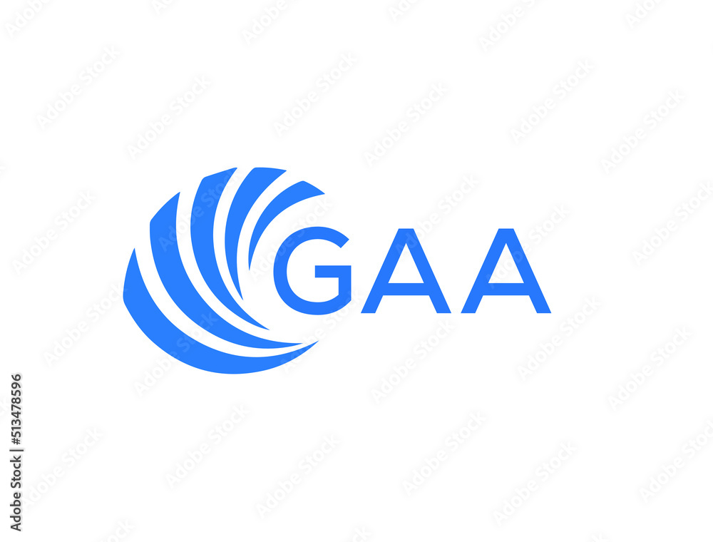 GAA Flat accounting logo design on white background. GAA creative ...