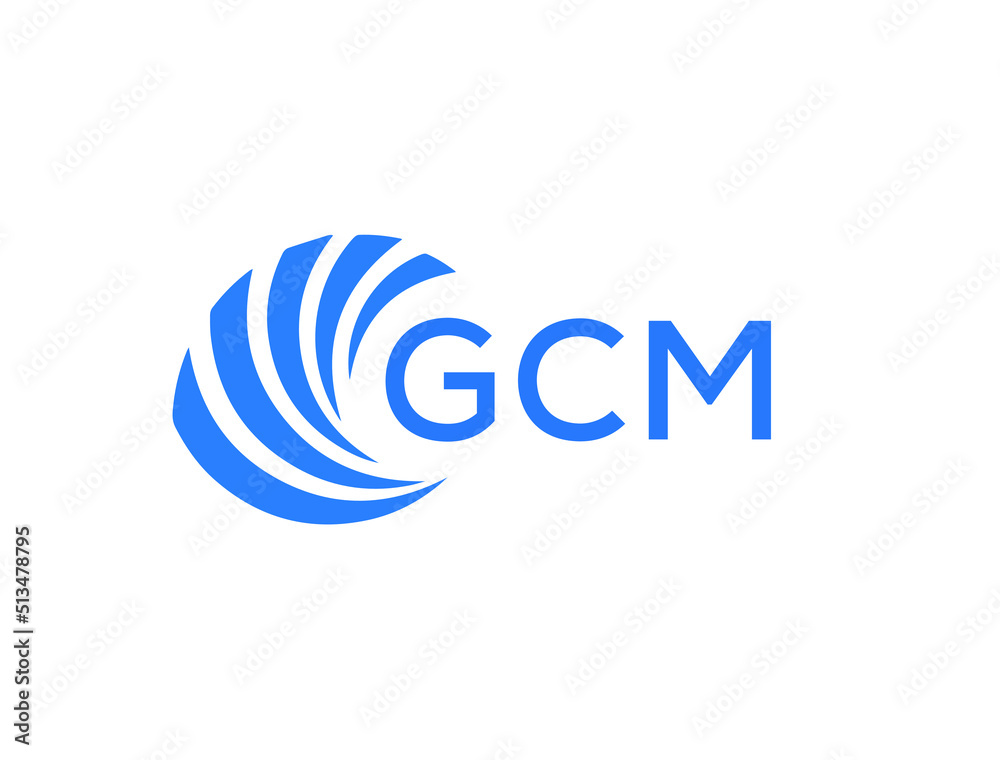 GCM Flat accounting logo design on white background. GCM creative ...