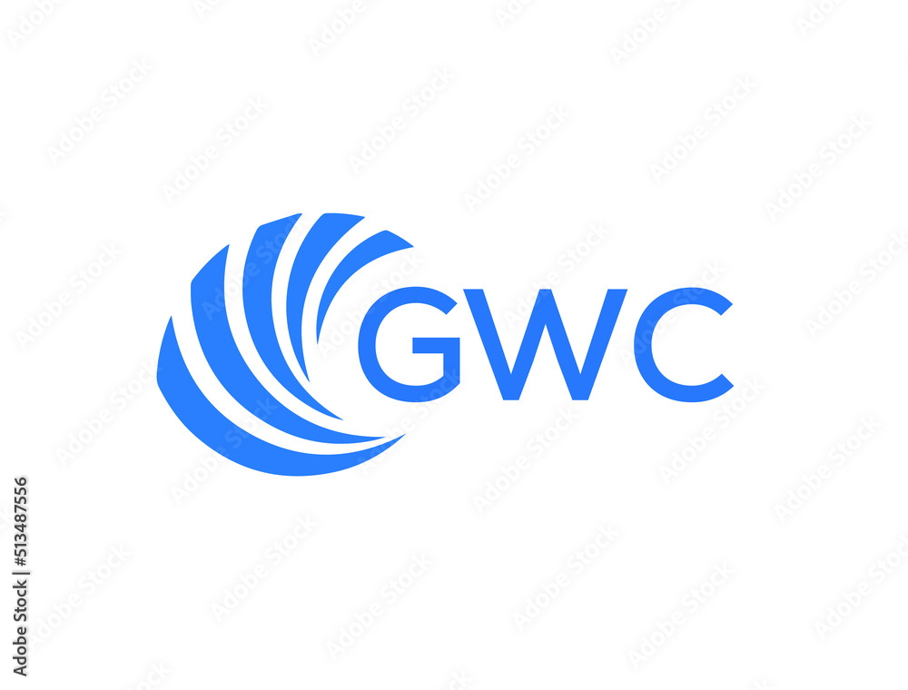 GWC Flat accounting logo design on white background. GWC creative ...