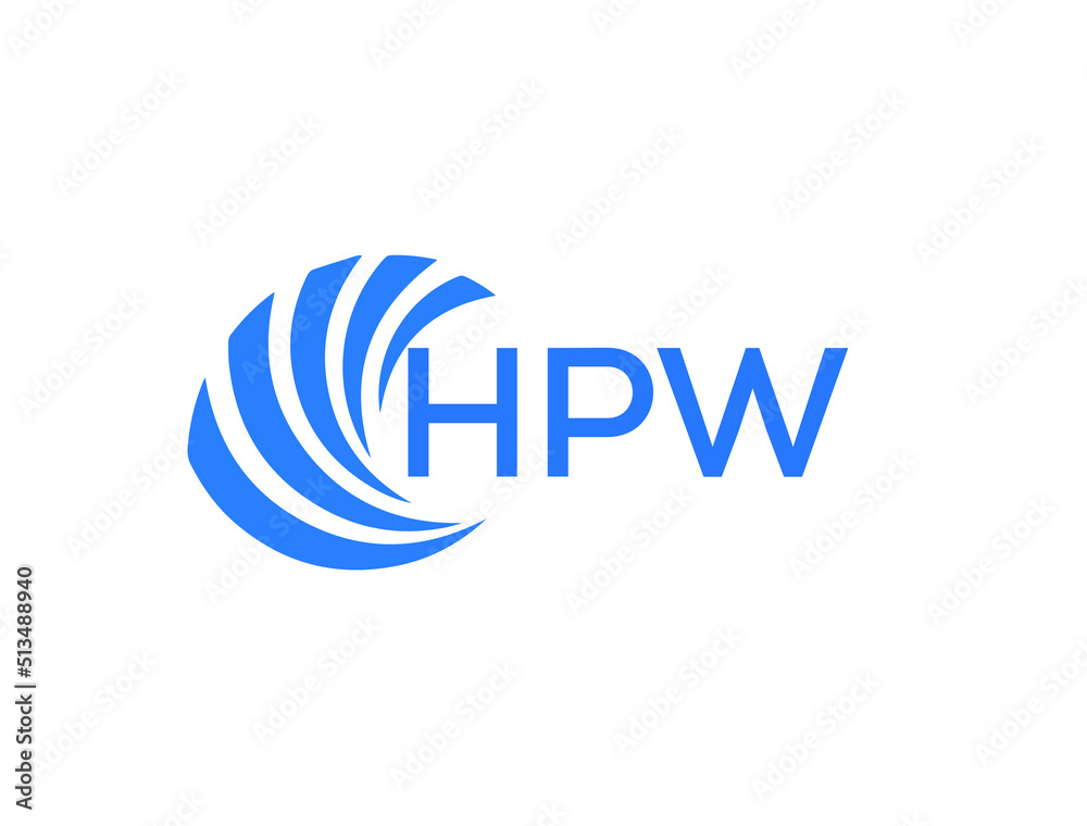 HPW Flat accounting logo design on white background. HPW creative ...