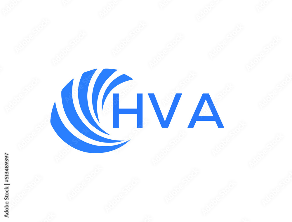 HVA Flat accounting logo design on white background. HVA creative ...