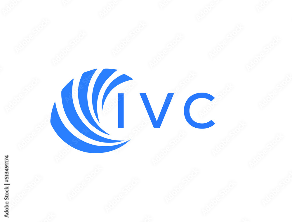 IVC Flat accounting logo design on white background. IVC creative ...