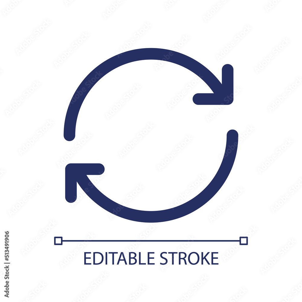 Repeat RGB color ui icon. Continuous playing of items. Media player control. Simple line element ...