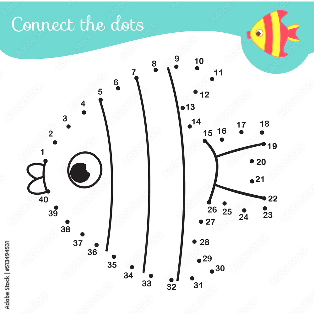 Connect the dots. Dot to dot by numbers activity for kids and toddlers ...