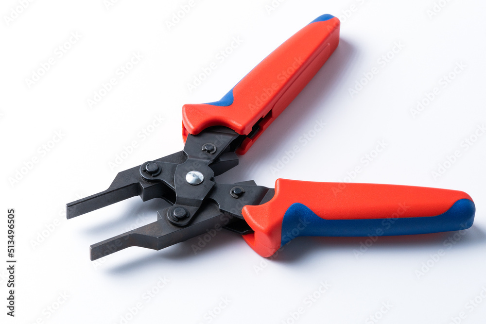 Modular crimping tool for RJ-45, white background, Crimping tool, RJ 45 ...