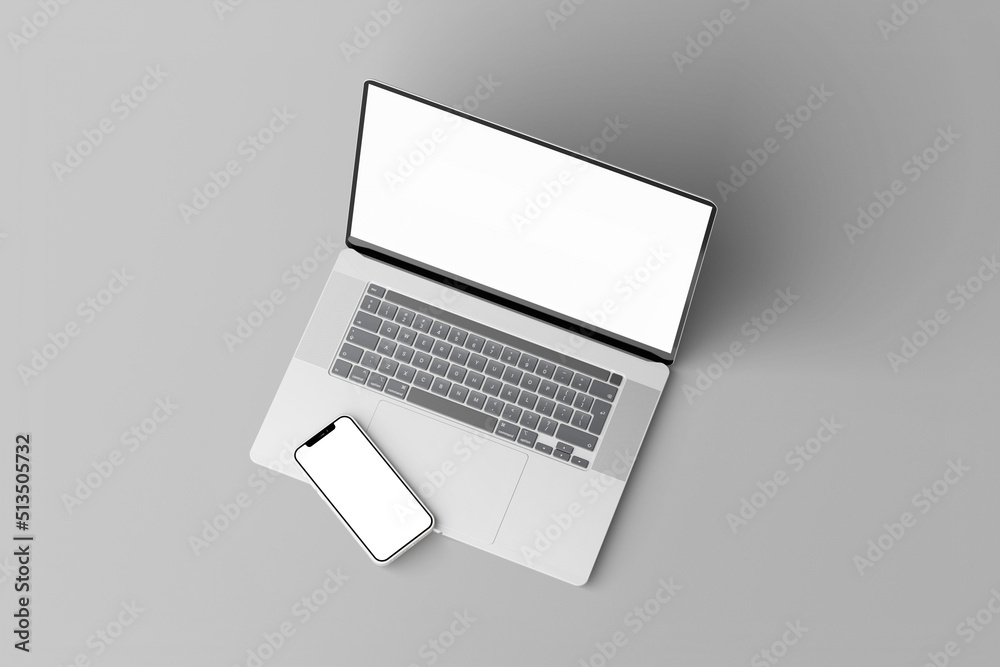 Laptop and Phone mockup Stock Photo | Adobe Stock