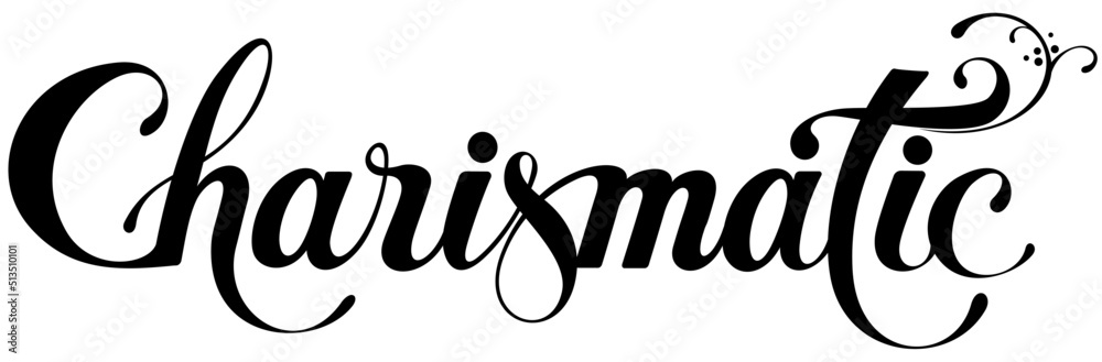 Charismatic - custom calligraphy text Stock Vector | Adobe Stock