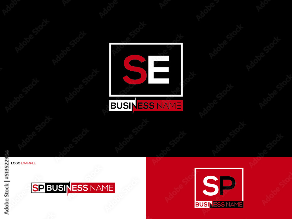 Letter SE Logo Image, Creative Se es Logo Icon Vector With Colorful ...