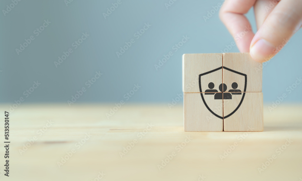 Health and life group of employee insurance concept. Employee rights ...