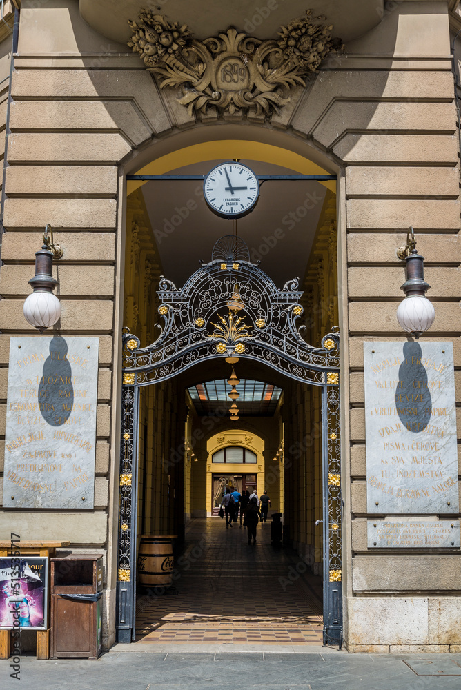 Oktogon is an urban passageway in central Zagreb designed by architect ...