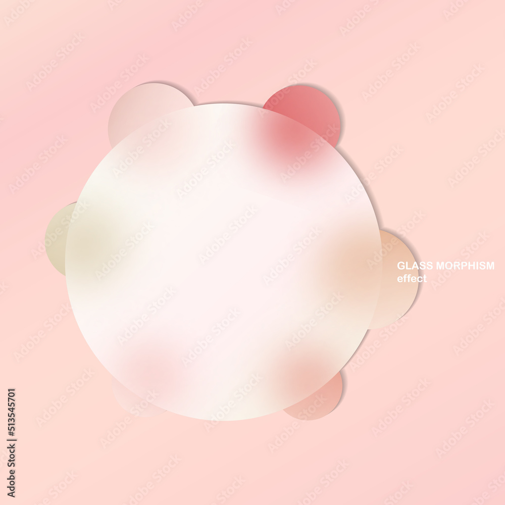 Modern background with glass morphism vector effect. Transparent glass ...