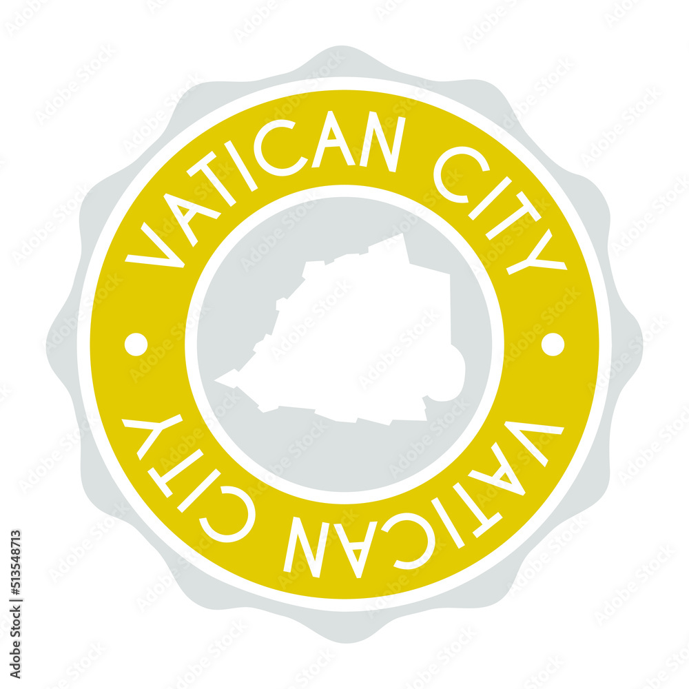 Vatican City Badge Map Vector Seal Vector Sign. National Symbol Country ...