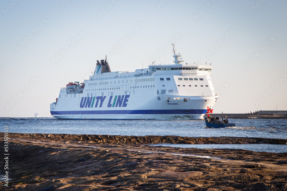 Swinoujscie, West Pomeranian - Poland - June 14, 2021: Ferry Polonia ...