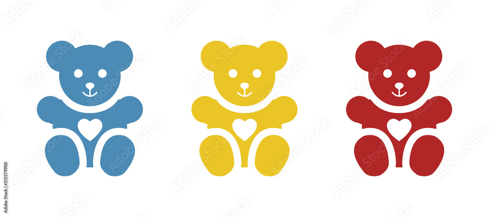 teddy bear icon, vector illustration Stock Vector | Adobe Stock