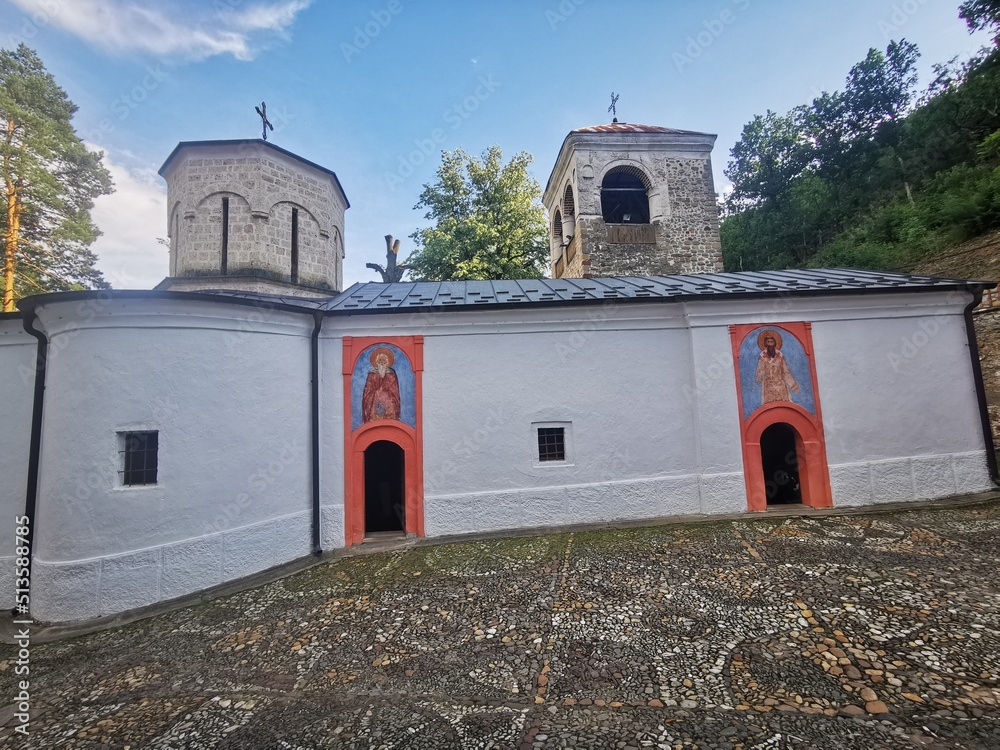 Small old Orthodox church in monastery. Built in nine century - Saint ...