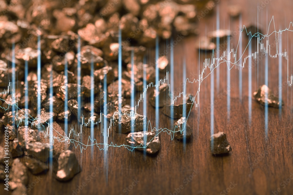 Gold price and rising chart. Business and finance concept. Gold market ...