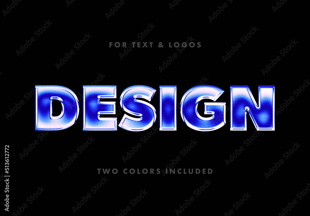 Chrome Glass Text Effect Mockup Stock Template | Adobe Stock