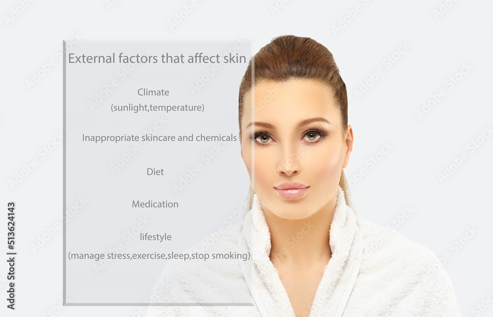 Ageing skin ,internal and external causes of skin aging, signs of skin ...