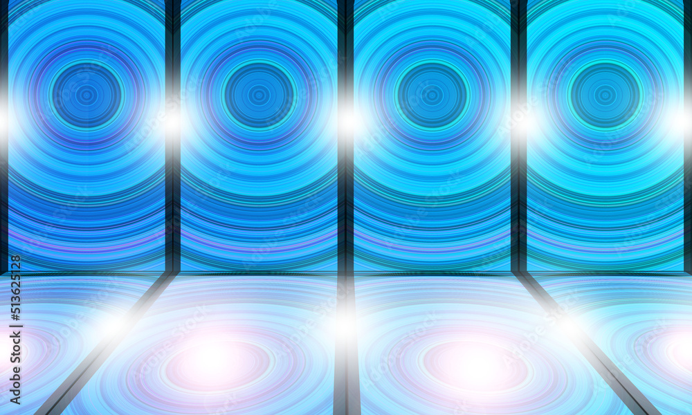 Blue, light reflecting on the wall, blue, green circles, purple, blue ...