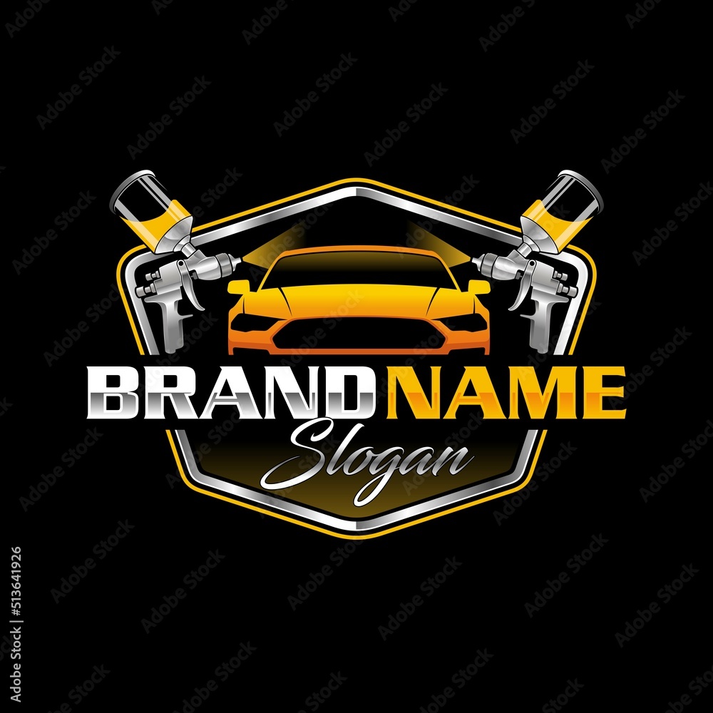 auto paint logo vector illustration Stock Vector | Adobe Stock