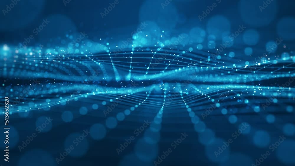 Abstract Plexus Blue Geometrical Shapes. Connection And Web Concept. Digital, Communication And ...