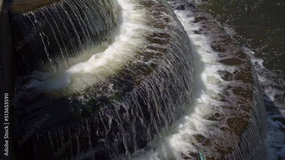 Close up bubble of wast water in water treatment tank. Dirty water ...