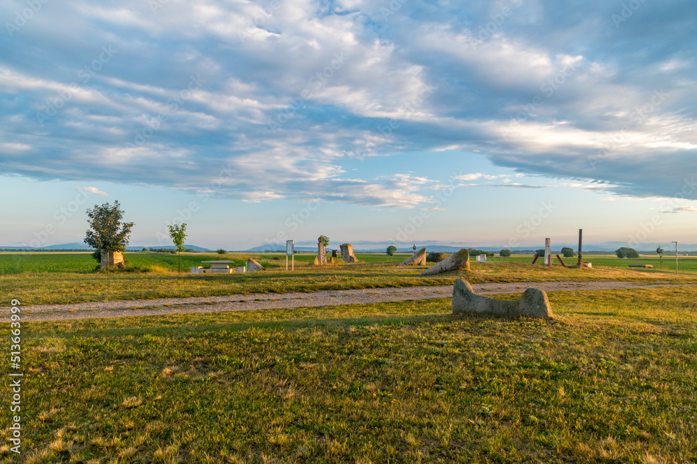 Tripoint of Hungary, Austria and Slovak. Trojmedzie SK and HU and AT ...