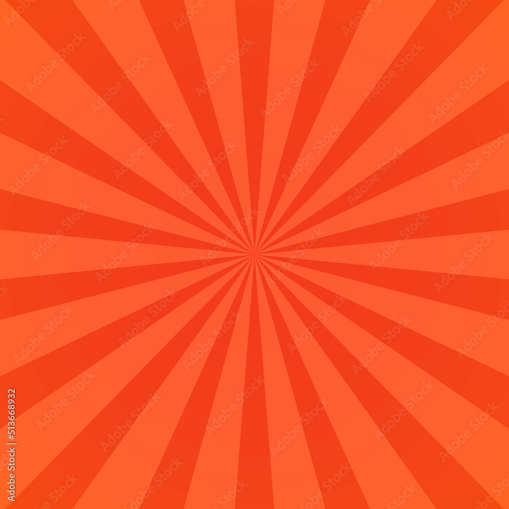 Red sunburst background. Retro background with rays. Vector. Stock ...