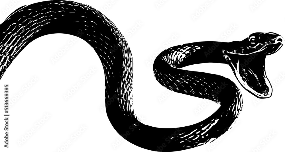 Snake vector, Snake logo, silhouette of cobra snake Stock Vector ...