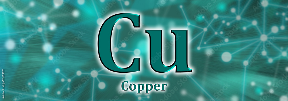 Cu symbol. Copper chemical element Stock Illustration | Adobe Stock