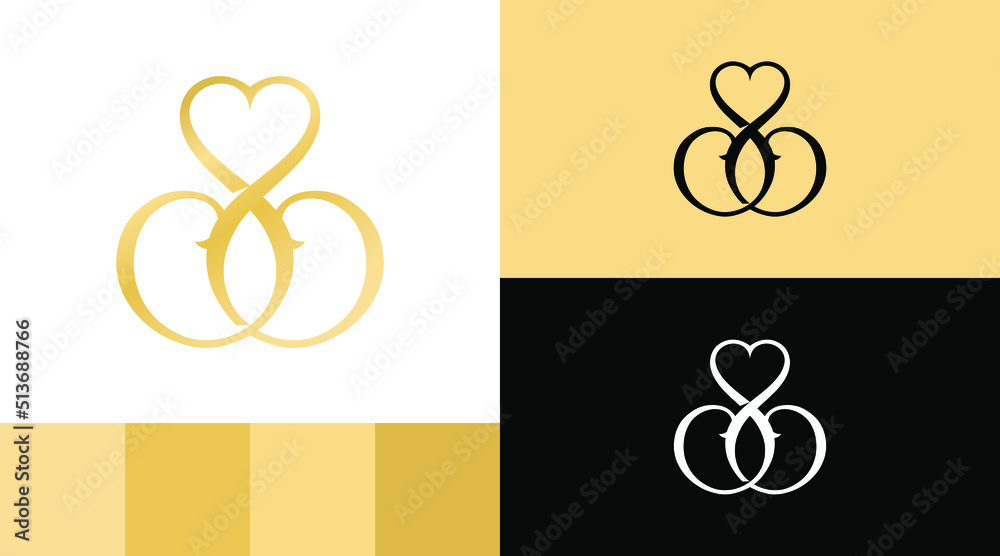 s monogram jewelry initial letter logo Design Stock Vector | Adobe Stock