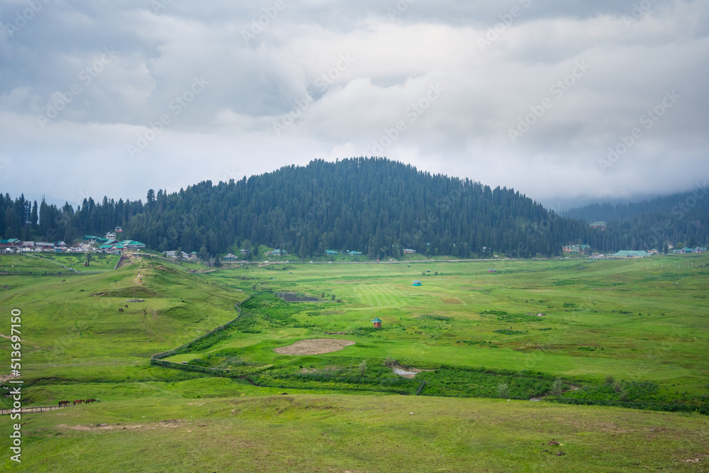 Gulmarg, known as Gulmarag in Kashmiri, is a town, hill station ...