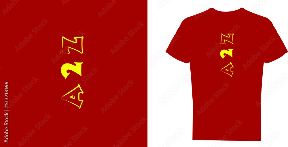 red t-shirt design a2z style, ready to print Stock Vector | Adobe Stock