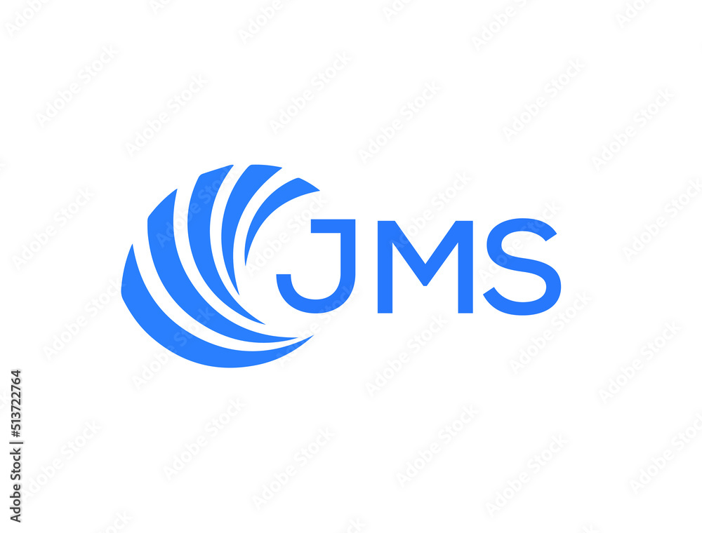 JMS Flat accounting logo design on white background. JMS creative ...