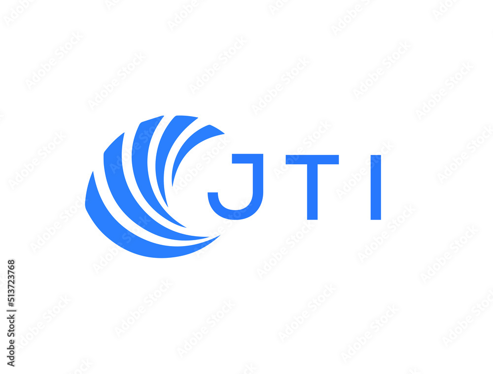 JTI Flat accounting logo design on white background. JTI creative ...