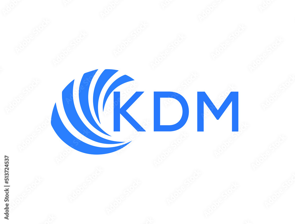 KDM Flat accounting logo design on white background. KDM creative ...