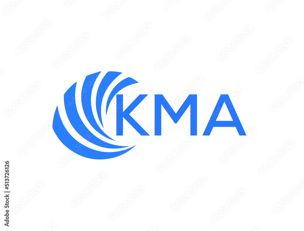 KMA Flat accounting logo design on white background. KMA creative ...