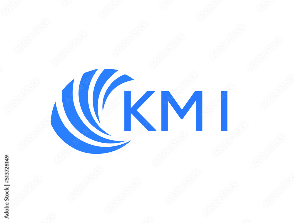 KMI Flat accounting logo design on white background. KMI creative ...