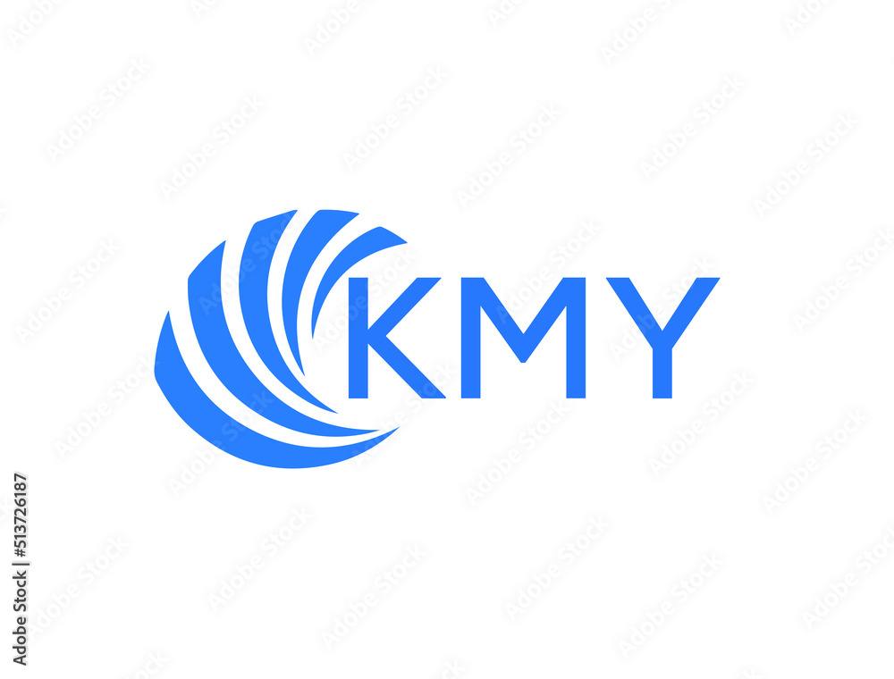 KMY Flat accounting logo design on white background. KMY creative ...