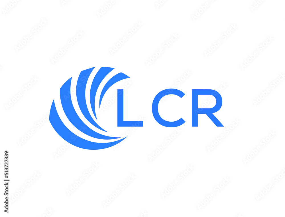 LCR Flat accounting logo design on white background. LCR creative ...