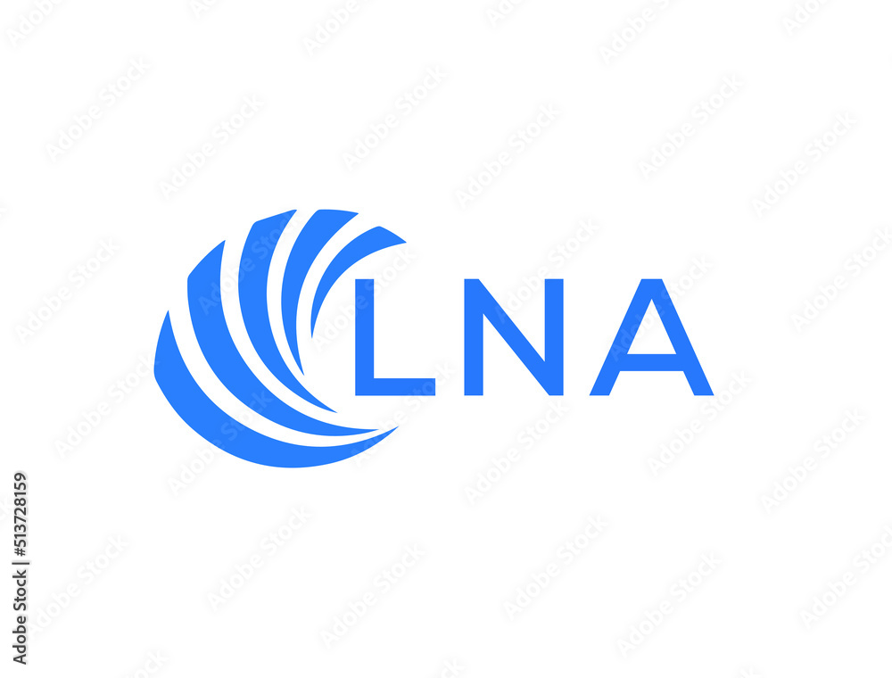 LNA Flat accounting logo design on white background. LNA creative ...