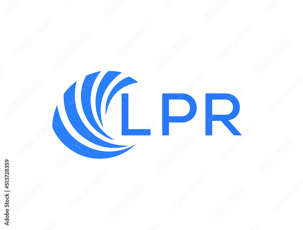 LPR Flat accounting logo design on white background. LPR creative ...
