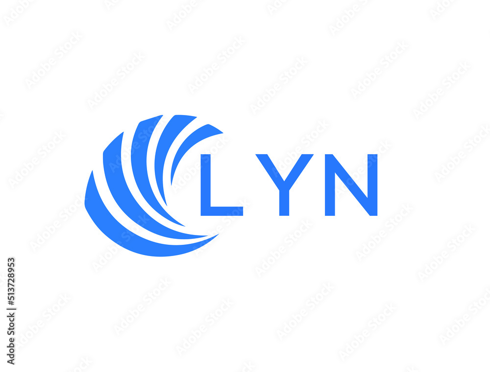 LYN Flat accounting logo design on white background. LYN creative ...