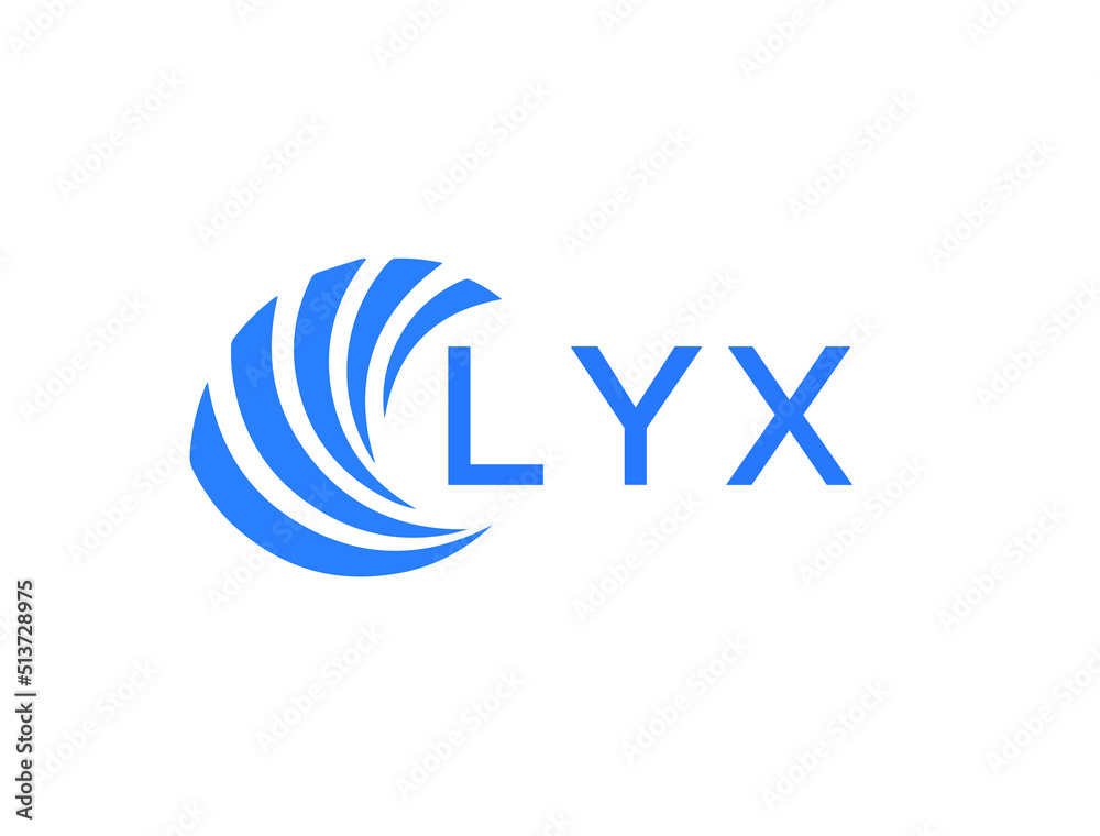 LYX Flat accounting logo design on white background. LYX creative ...