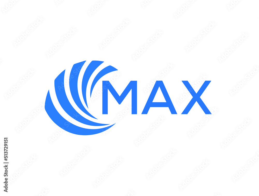 MAX Flat accounting logo design on white background. MAX creative ...