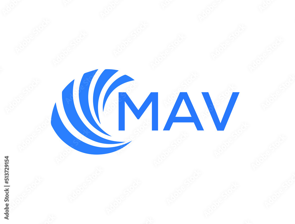 MAV Flat accounting logo design on white background. MAV creative ...