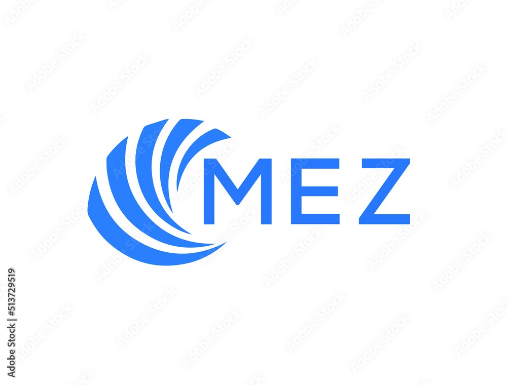 MEZ Flat accounting logo design on white background. MEZ creative ...