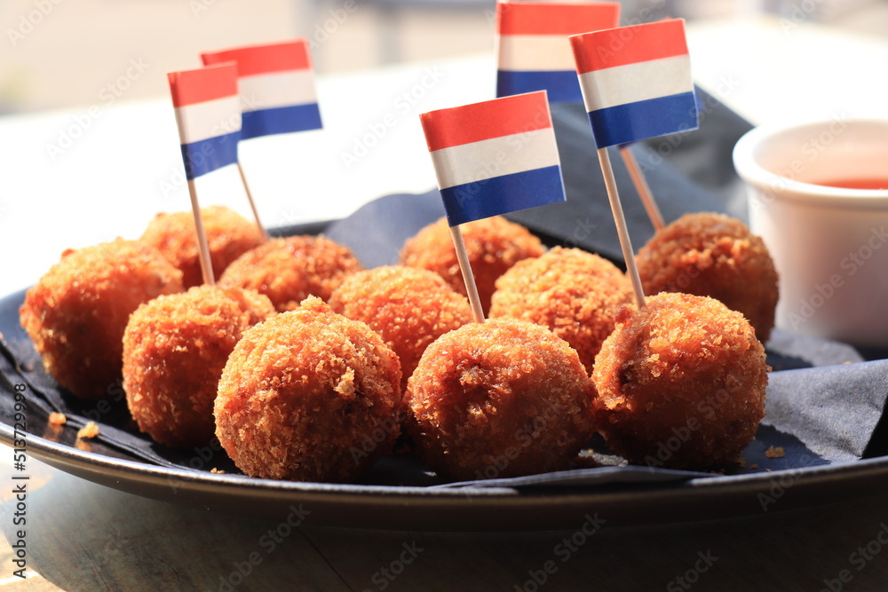 Dutch snack: Bitterballen Stock Photo | Adobe Stock
