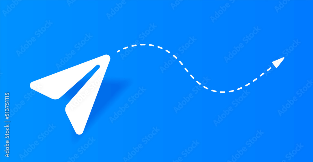 Paper plane icon vector. Send icon. Submit direct sign. Message forward ...
